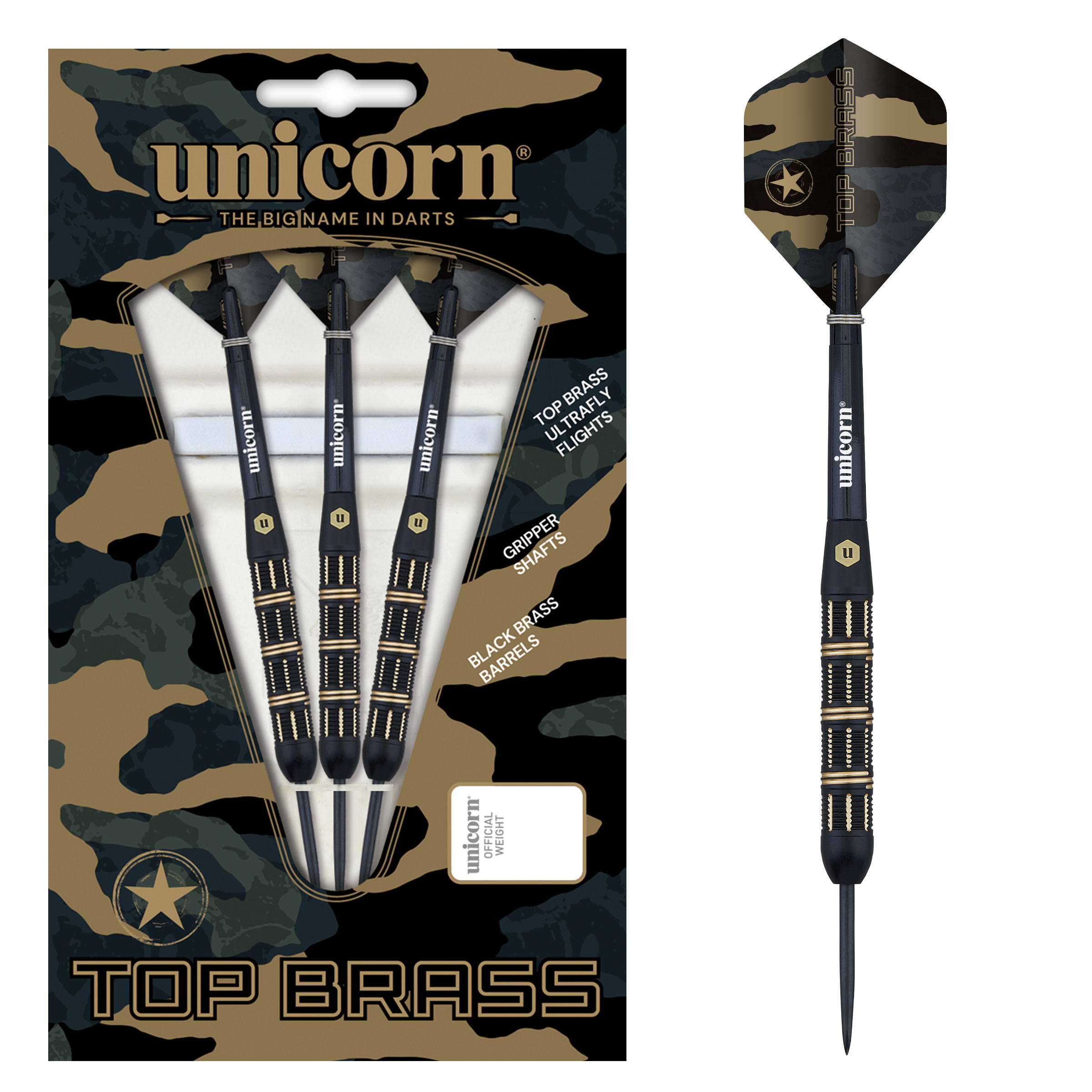 Top Brass | Steeldarts Advanced | Unicorn | Darts | Embassy Sports B2B Shop