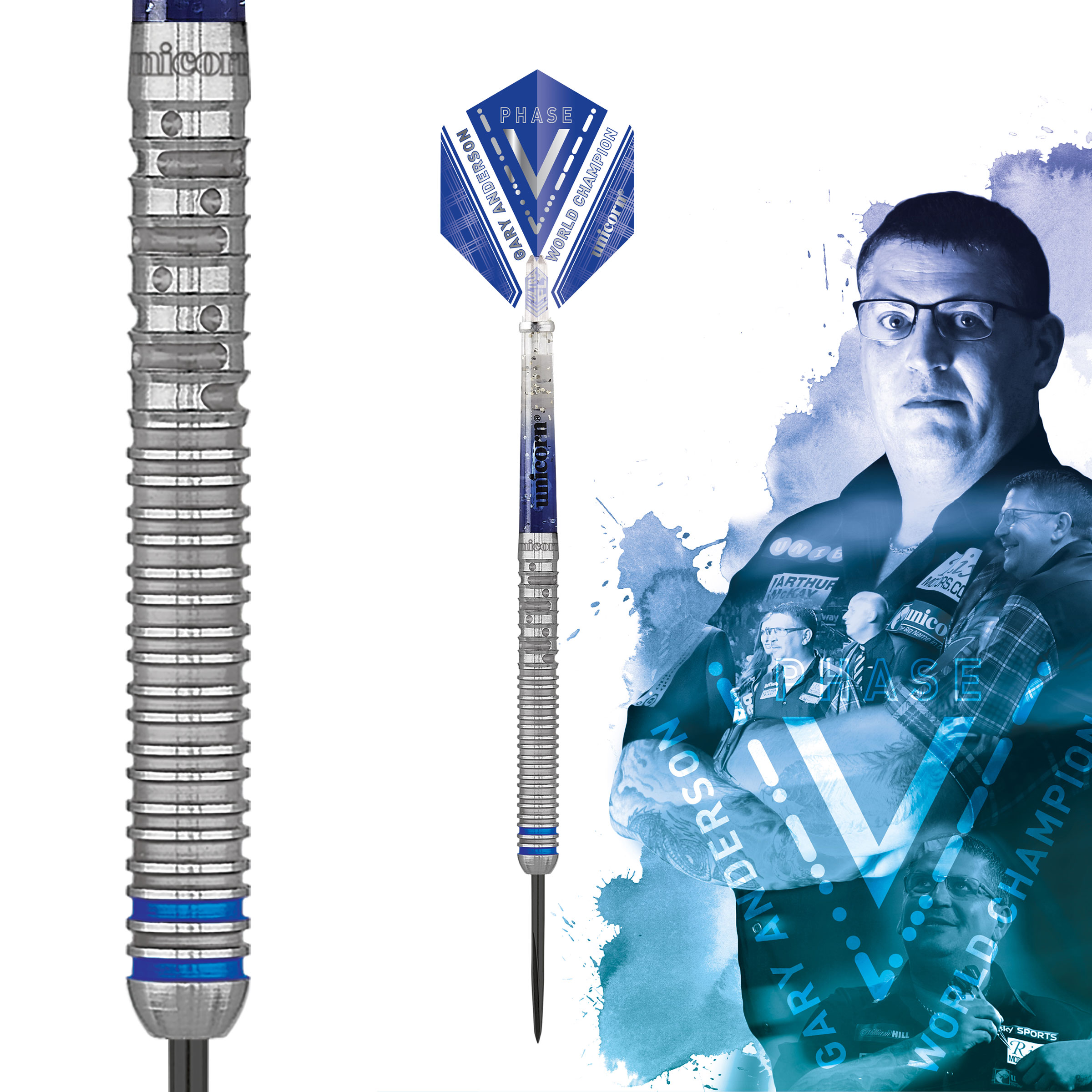 Unicorn Phase 5 World Champion Gary Anderson Steel Dart Presentation ...